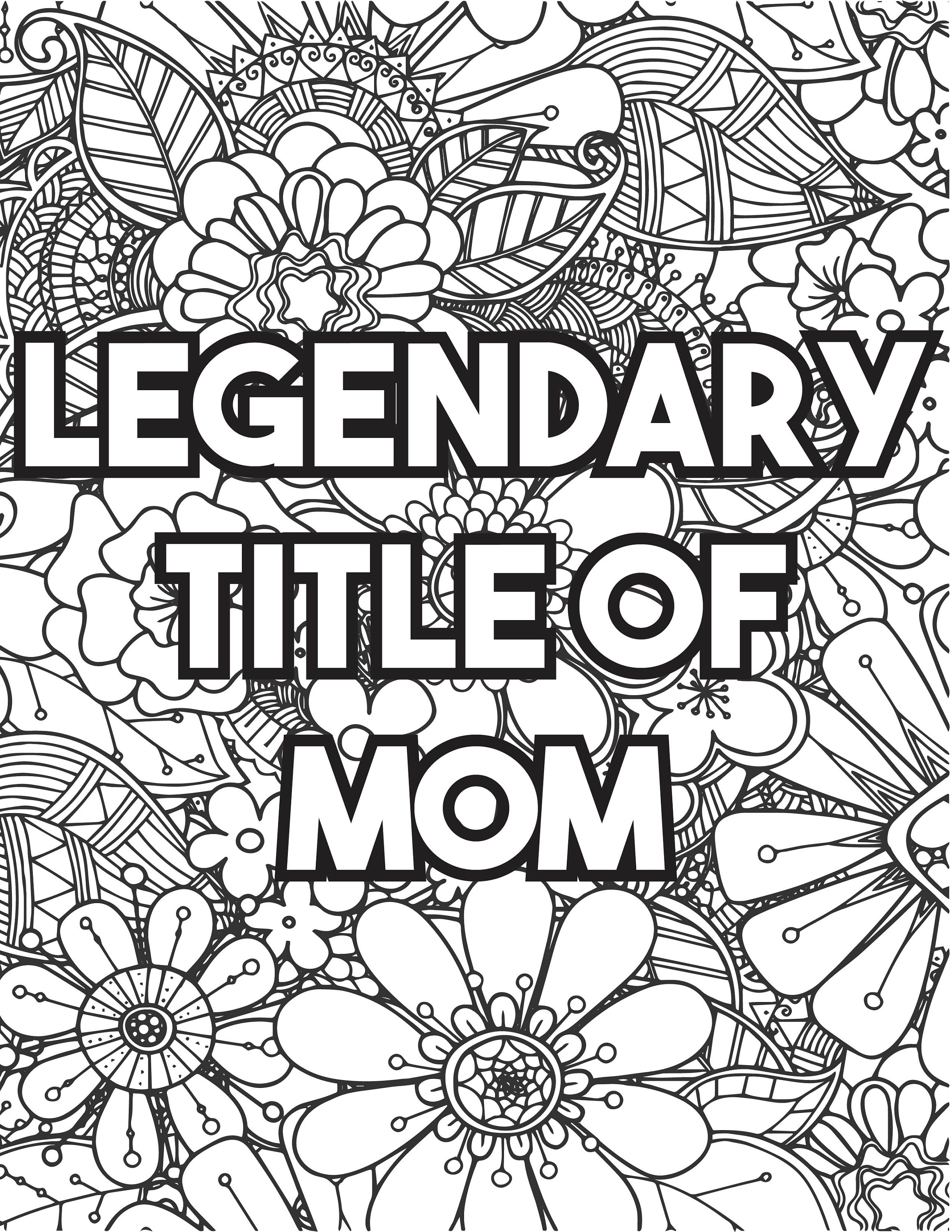 5 Pack Hot Mess Mama / Sayings and Quotes / MOM Coloring Pages - Etsy