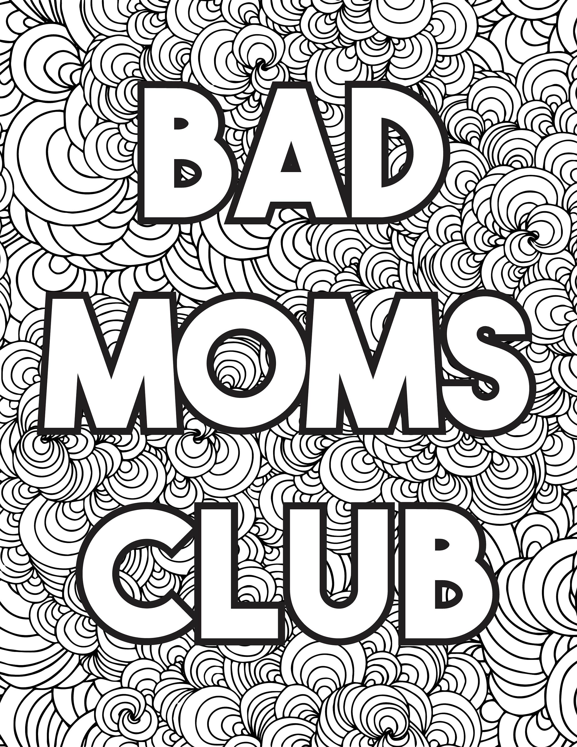 5 Pack Hot Mess Mama / Sayings and Quotes / MOM Coloring Pages - Etsy