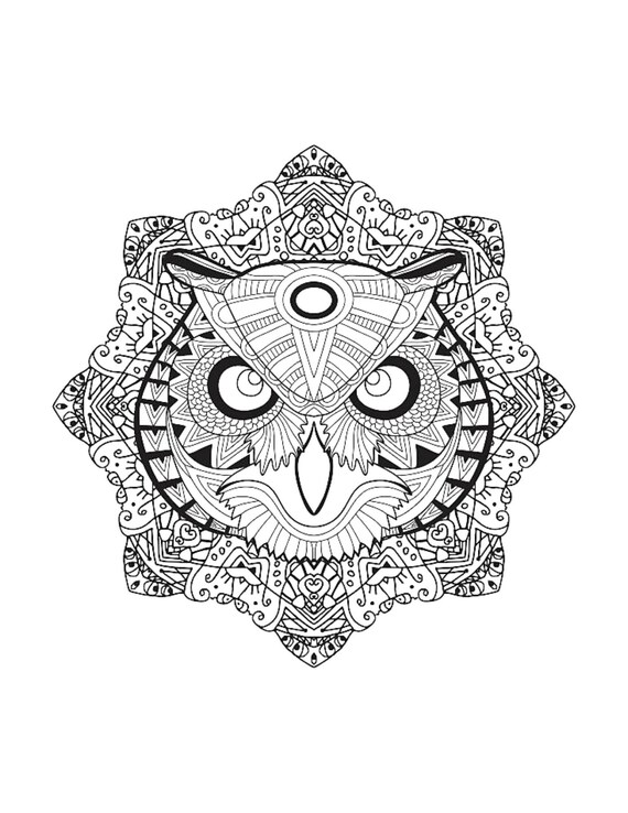 Owl Mandalas Coloring Pages