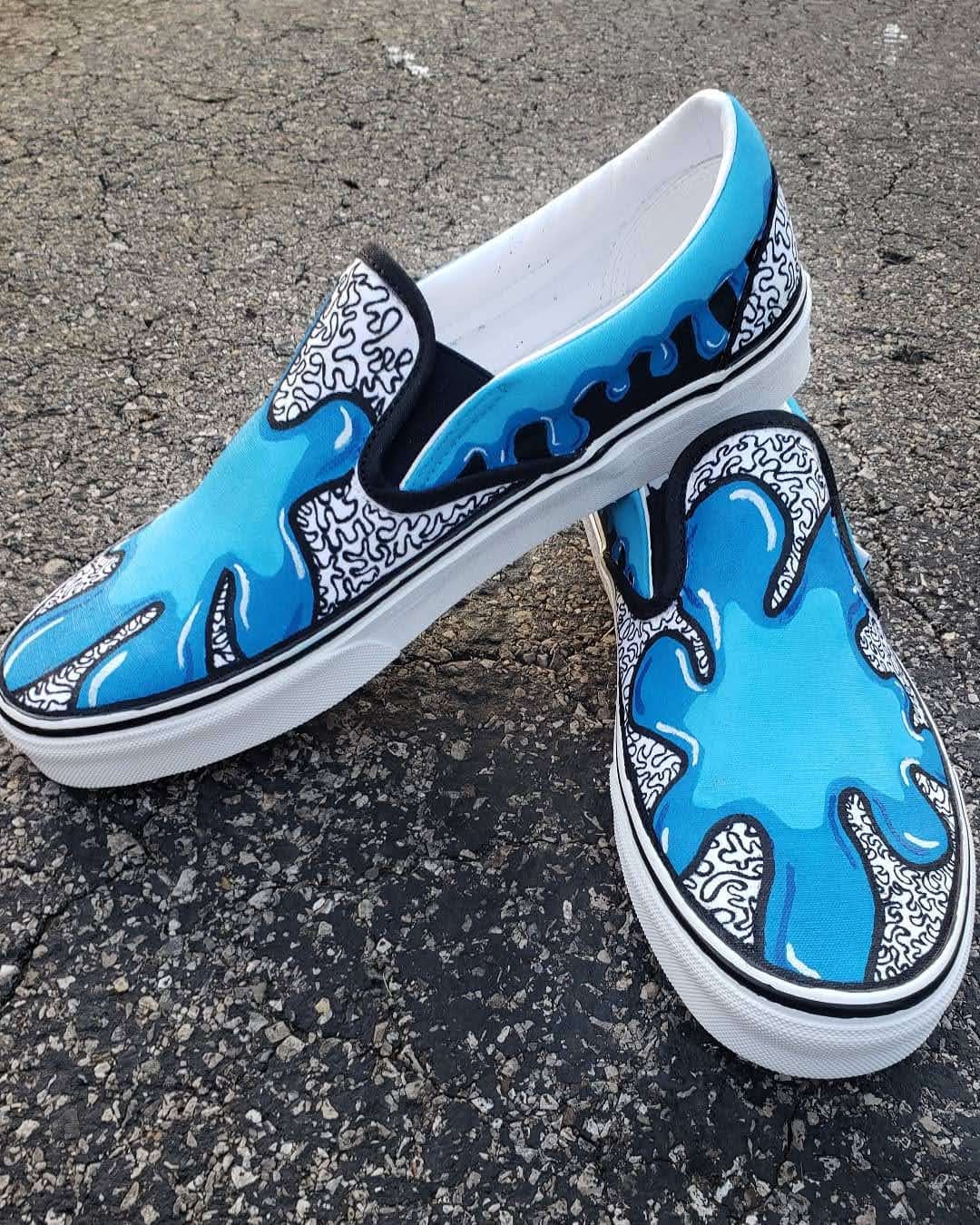 Custom Drip/splatter Vans - Etsy