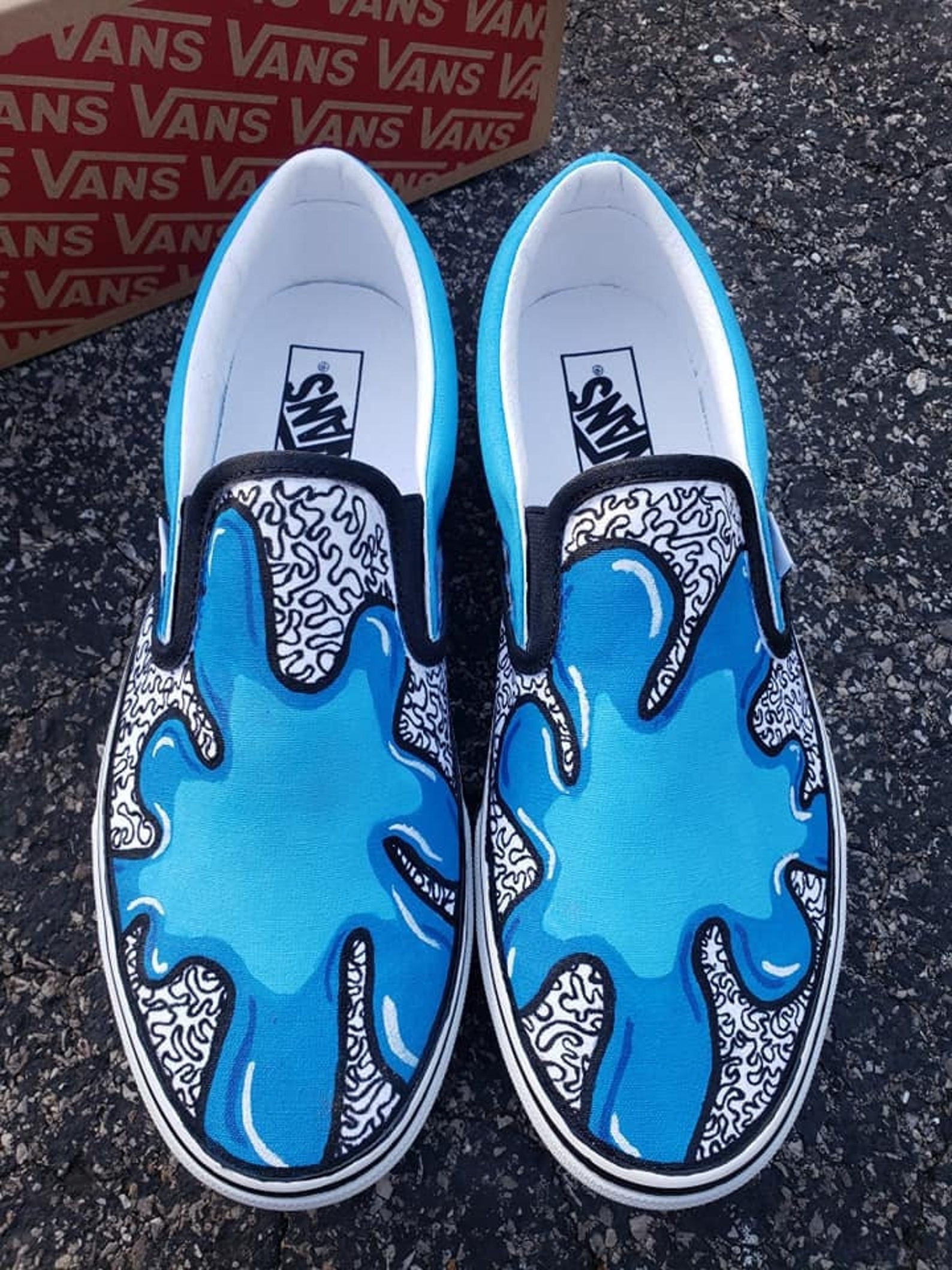 Custom Drip/splatter Vans - Etsy