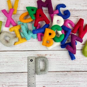 Felt Alphabet Uppercase Letters in Rainbow Colors, Preschool Alphabet ...