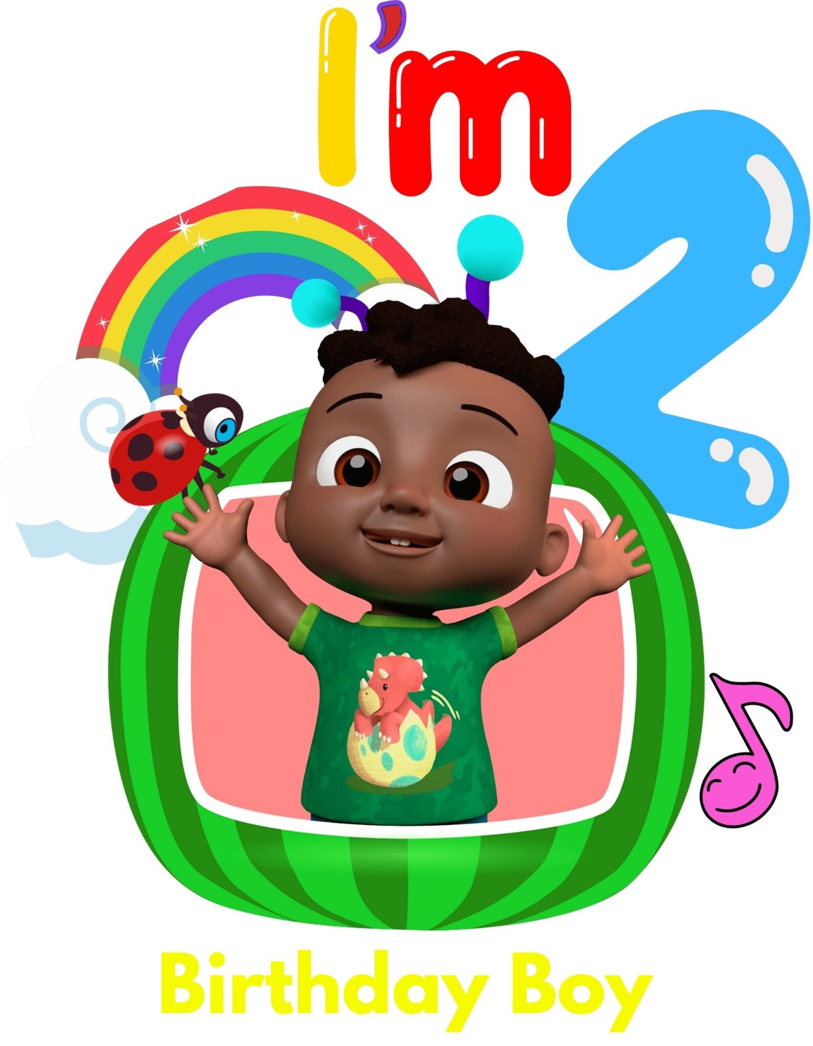 Cocomelon Birthday T-shirt CODY Cocomelon T-shirt Black - Etsy