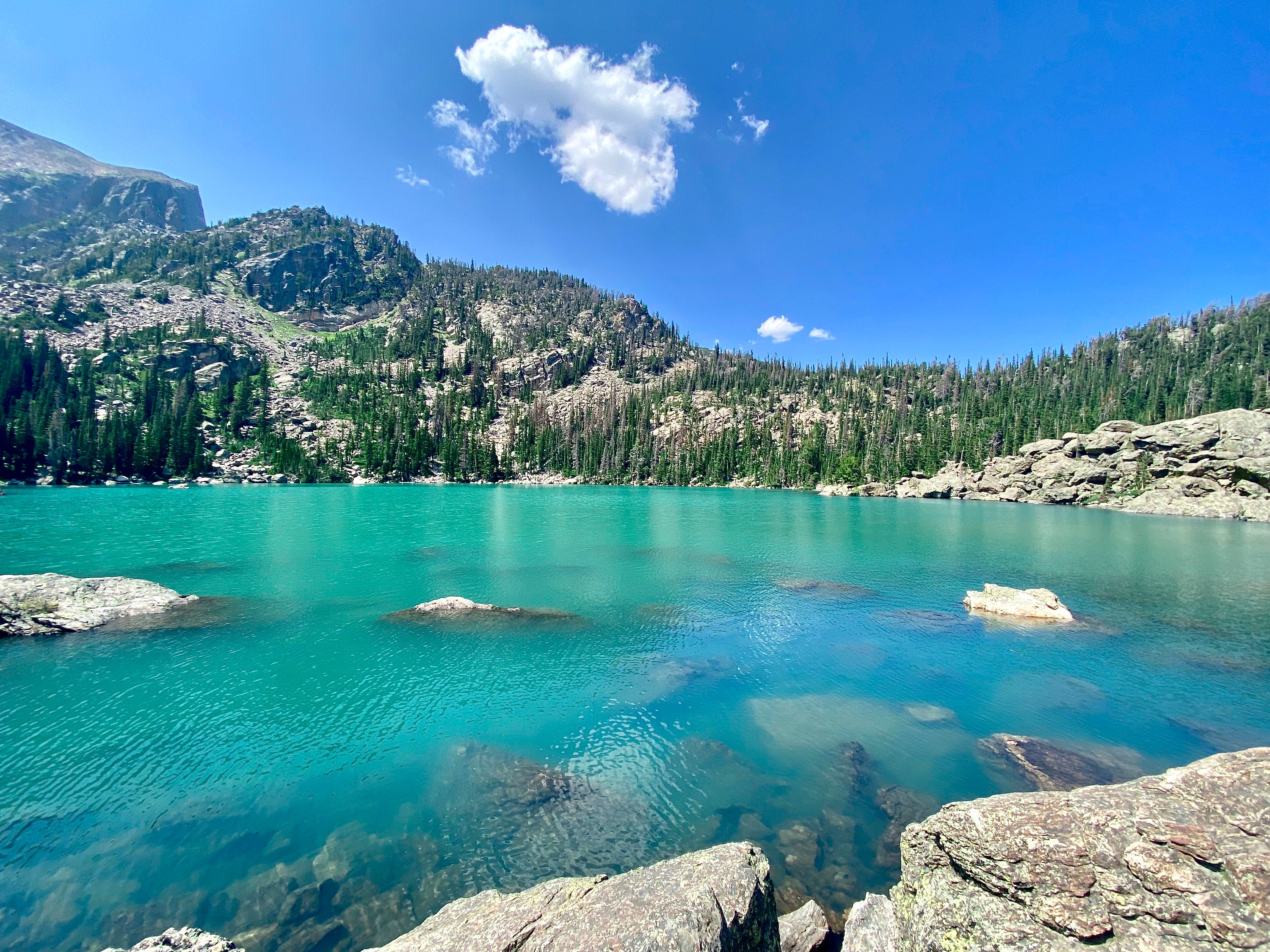 Lake Haiyaha Landscape Photo - Etsy