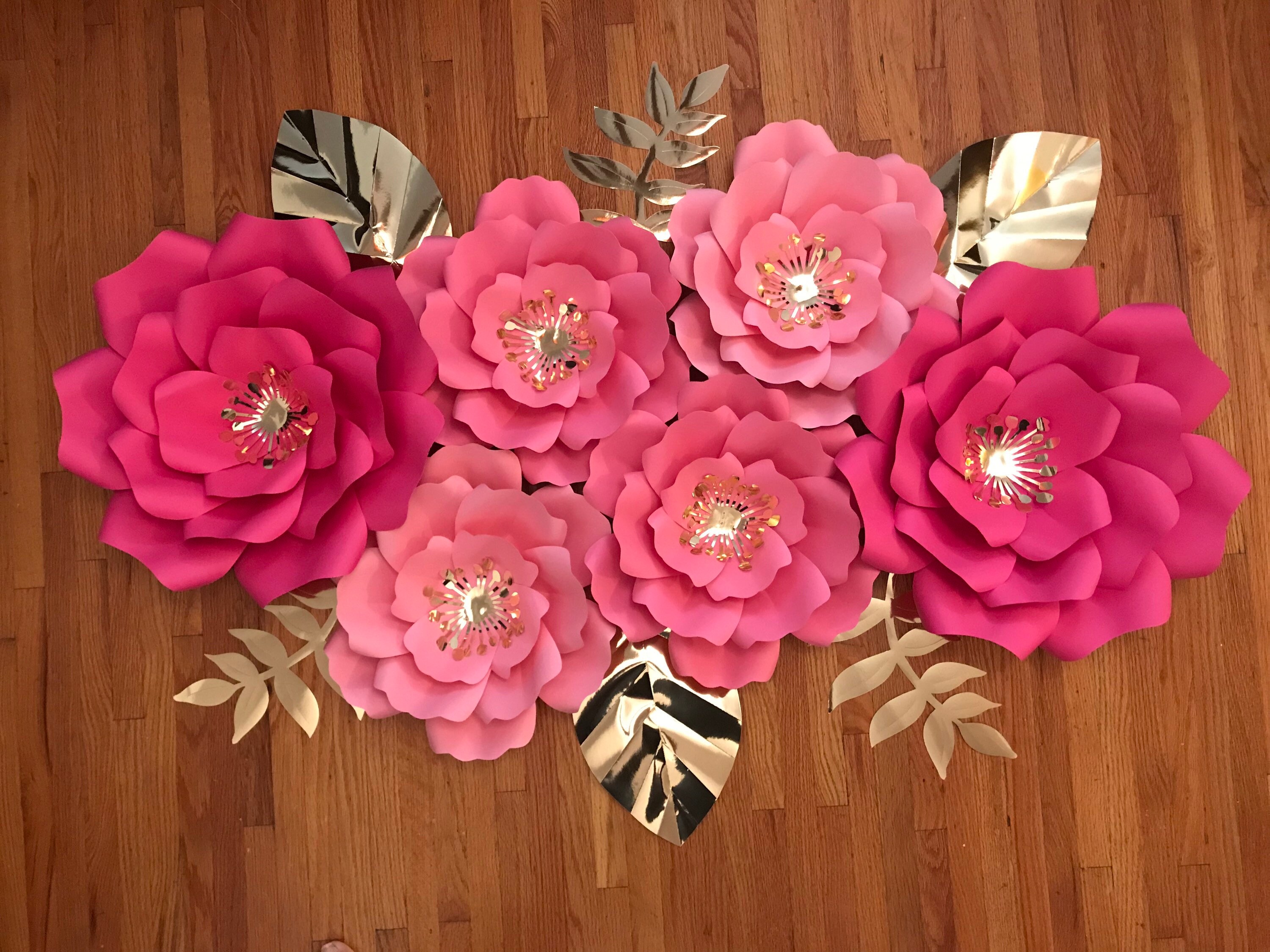 Paper Flowers Floral Set Paper Flowers Room Decor Girls - Etsy