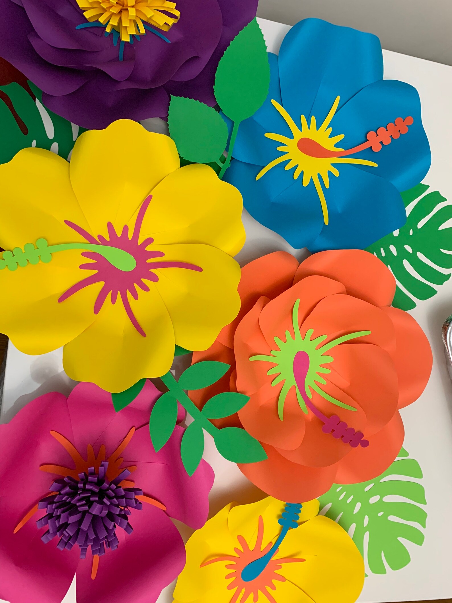 Encanto Paper Flowers Colorful Paper Flowers Moana Backdrop - Etsy