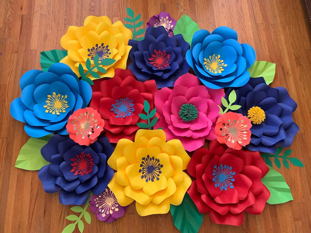 14pc Fiesta Paper Flowers, Individual Flower, Mexican Birthday Flower ...