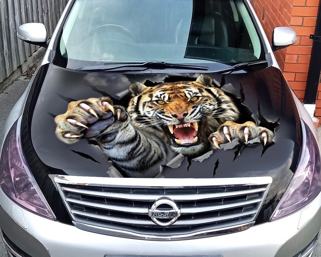 Bonnet Graphics / Hood Wrap, Car Body Wrap, Angry Tiger, Extreme ...