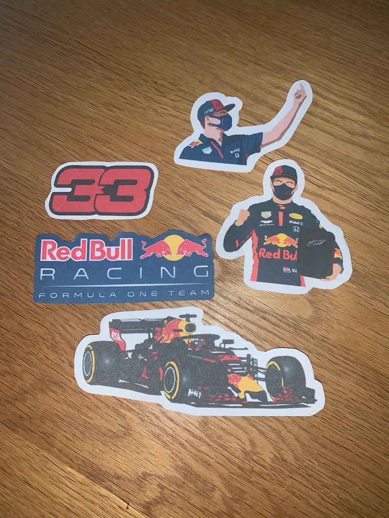 Formula one Max Verstappen stickers 5 pack | Etsy
