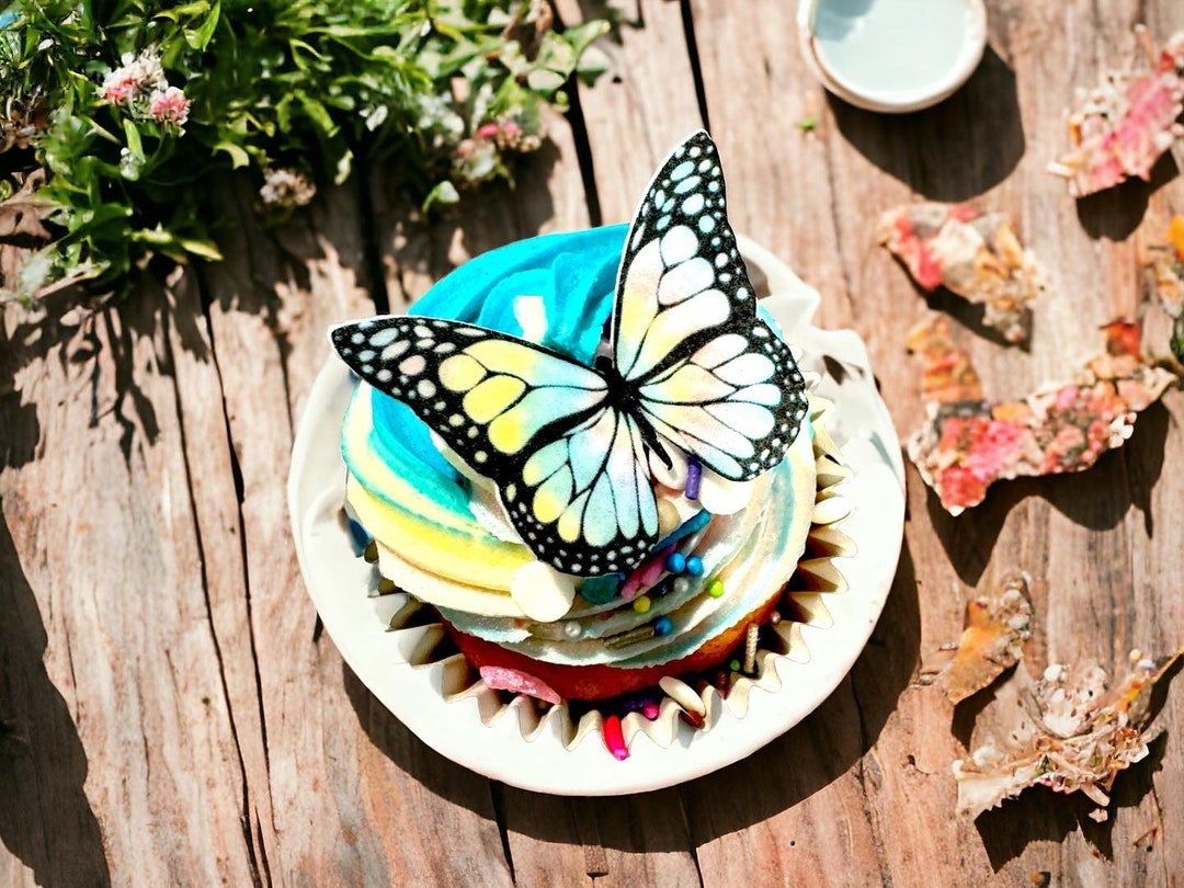 Rainbow Wafer Card Toppers - Etsy
