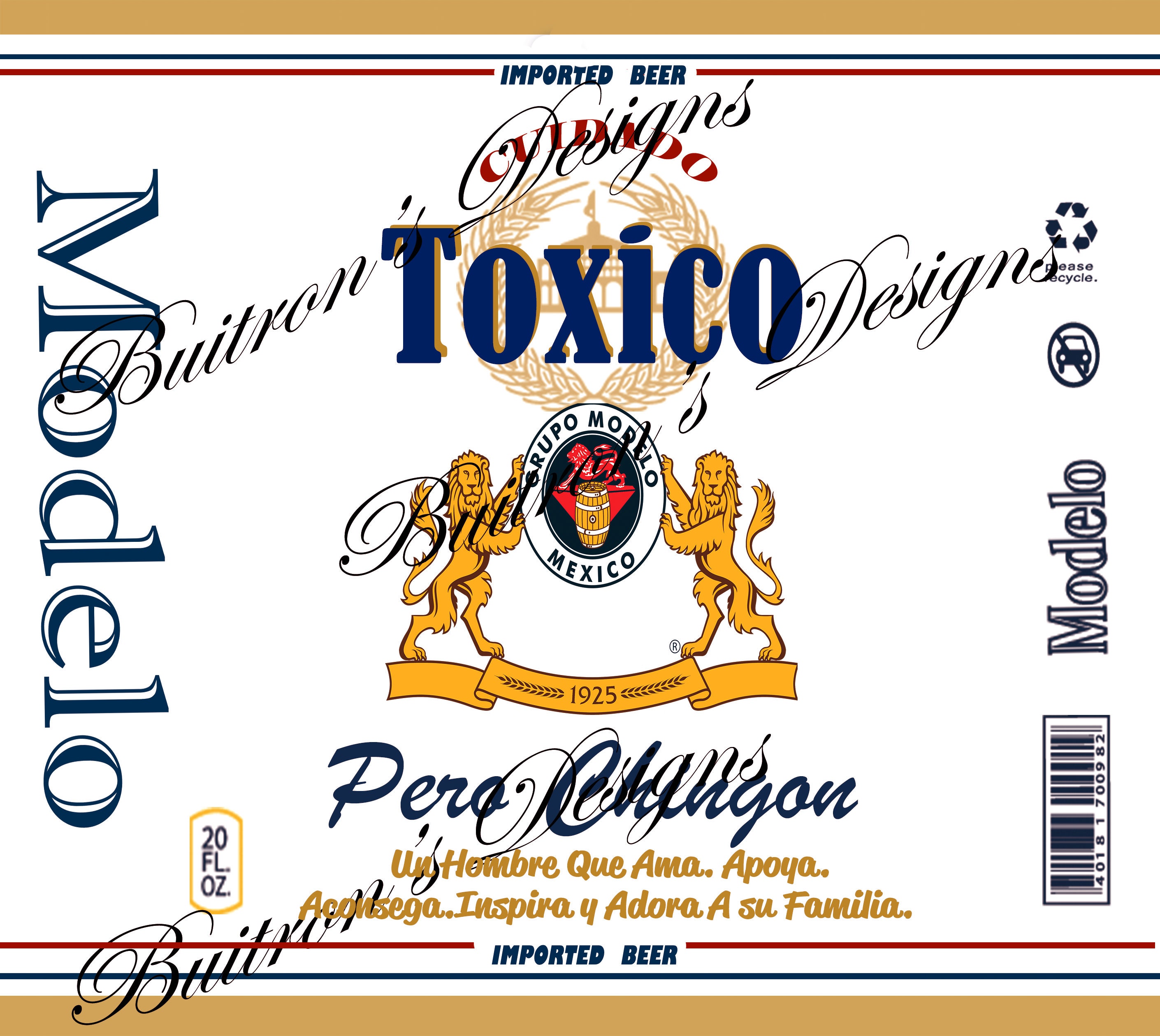 Modelo Toxico Tumbler Sublimation Design / Modelo Toxico Tumbler ...