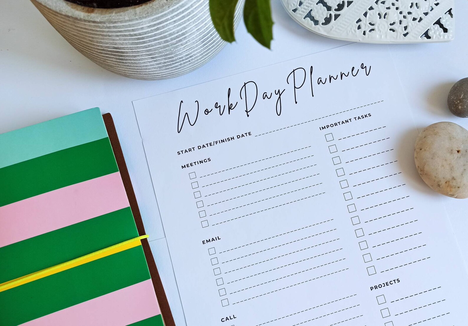 Work Day Organizer Printable, Work Planner, Printable Planner, to Do ...