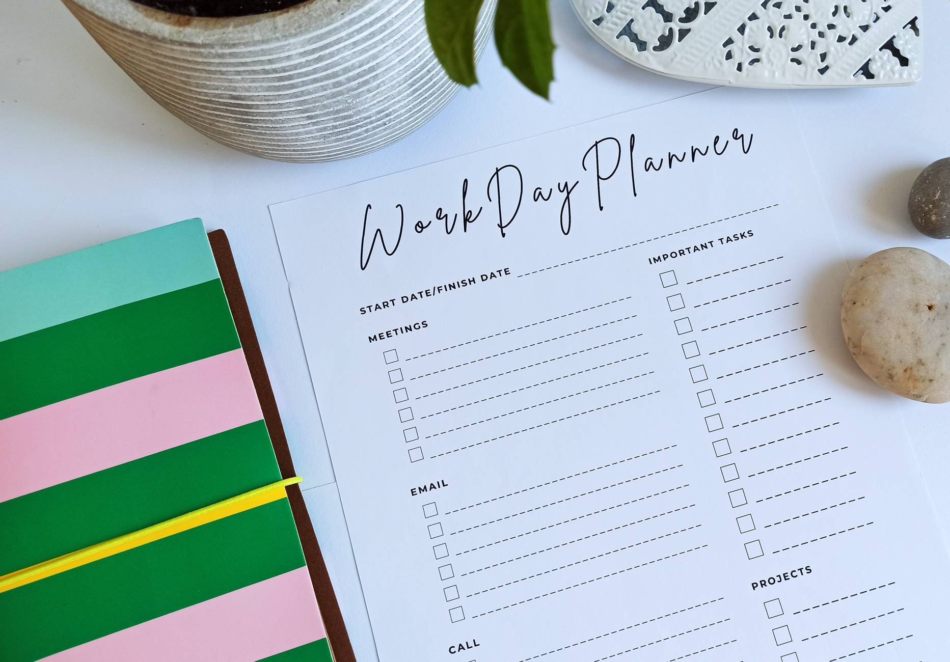 Work Day Organizer Printable, Work Planner, Printable Planner, to Do ...
