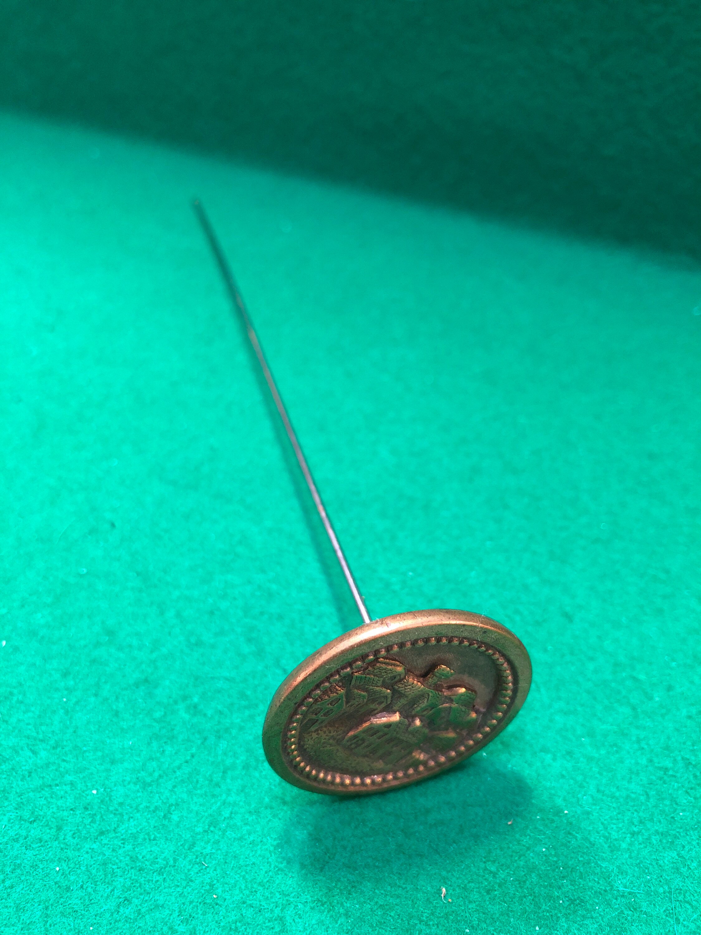 Victorian Livery Button Hat Pin - Etsy