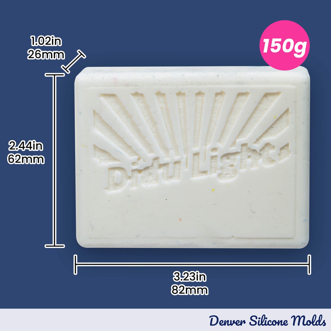 Custom Soap Mold 3.23" Rectangular Shape | Personalize With Your Logo ...