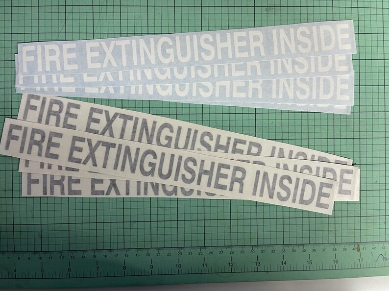 Fire Extinguisher Inside Sticker Decal. Text Vinyl Decal Sticker - Etsy