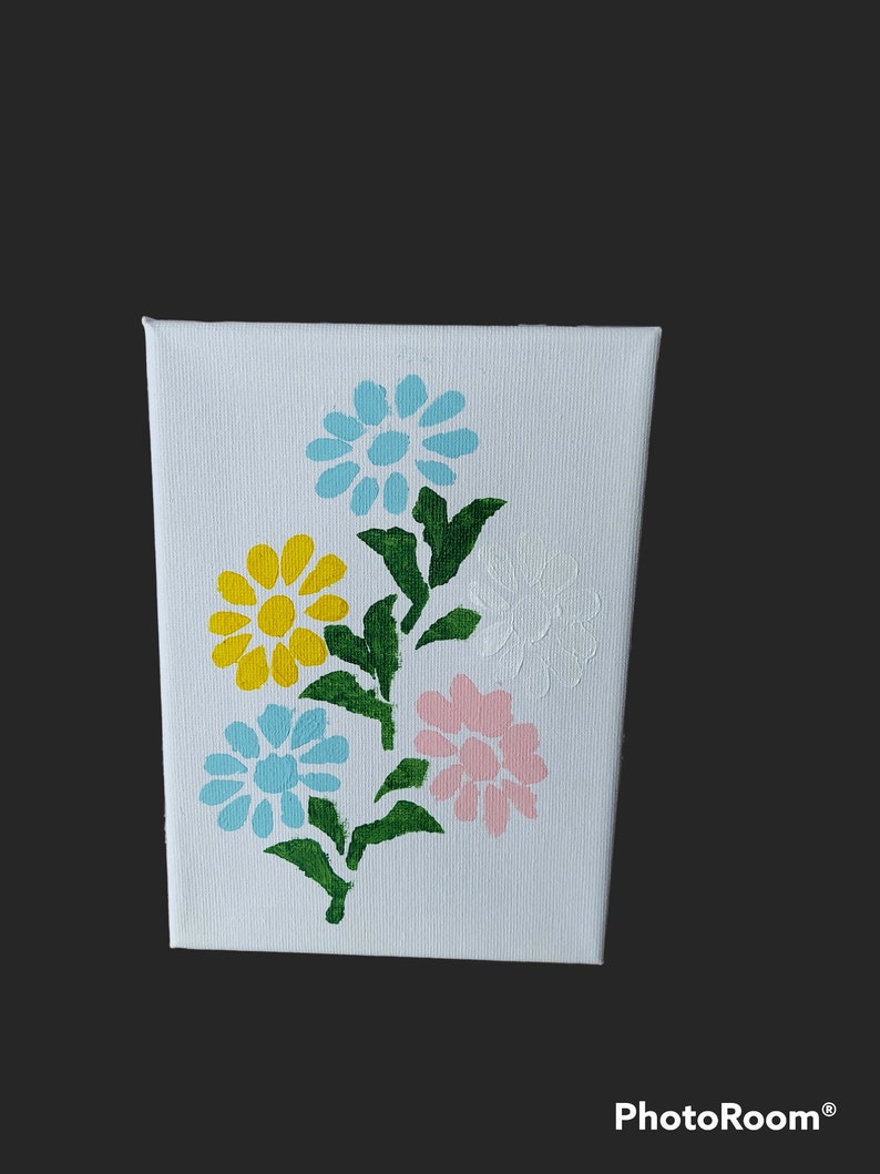 Hand Painted Floral Art Decor - Etsy