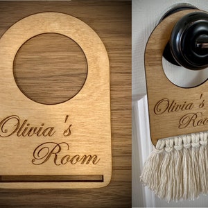 Personalized Door Knob Hanger Sign Macrame Craft Supply - Etsy