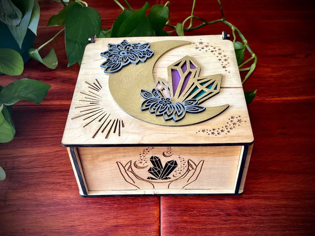 Moon Crystal Storage Box/ Keepsake Box - Etsy