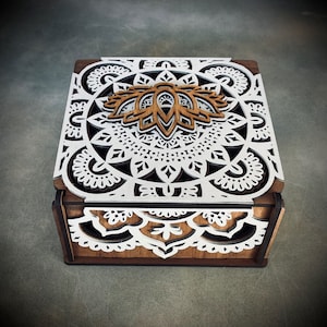 Mandala Box With Colored Mandala - Etsy