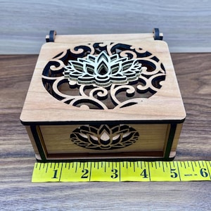 Handcrafted Wooden Lotus Flower Box: Minimalist Jewelry Keepsake - Etsy