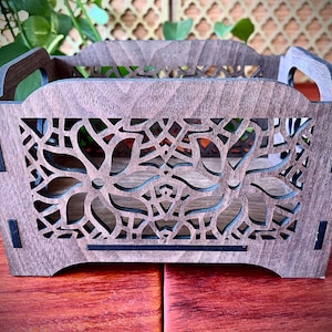 Geometric Floral Stackable Storage Bin - 8x5x4 Inches - Etsy