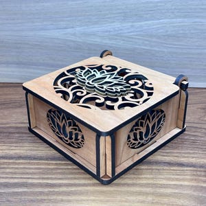 Handcrafted Wooden Lotus Flower Box: Minimalist Jewelry Keepsake - Etsy