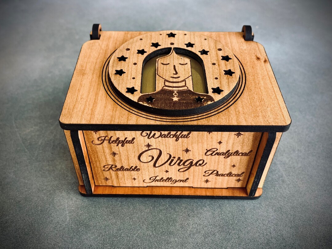 Virgo Zodiac Trinket Box - Etsy