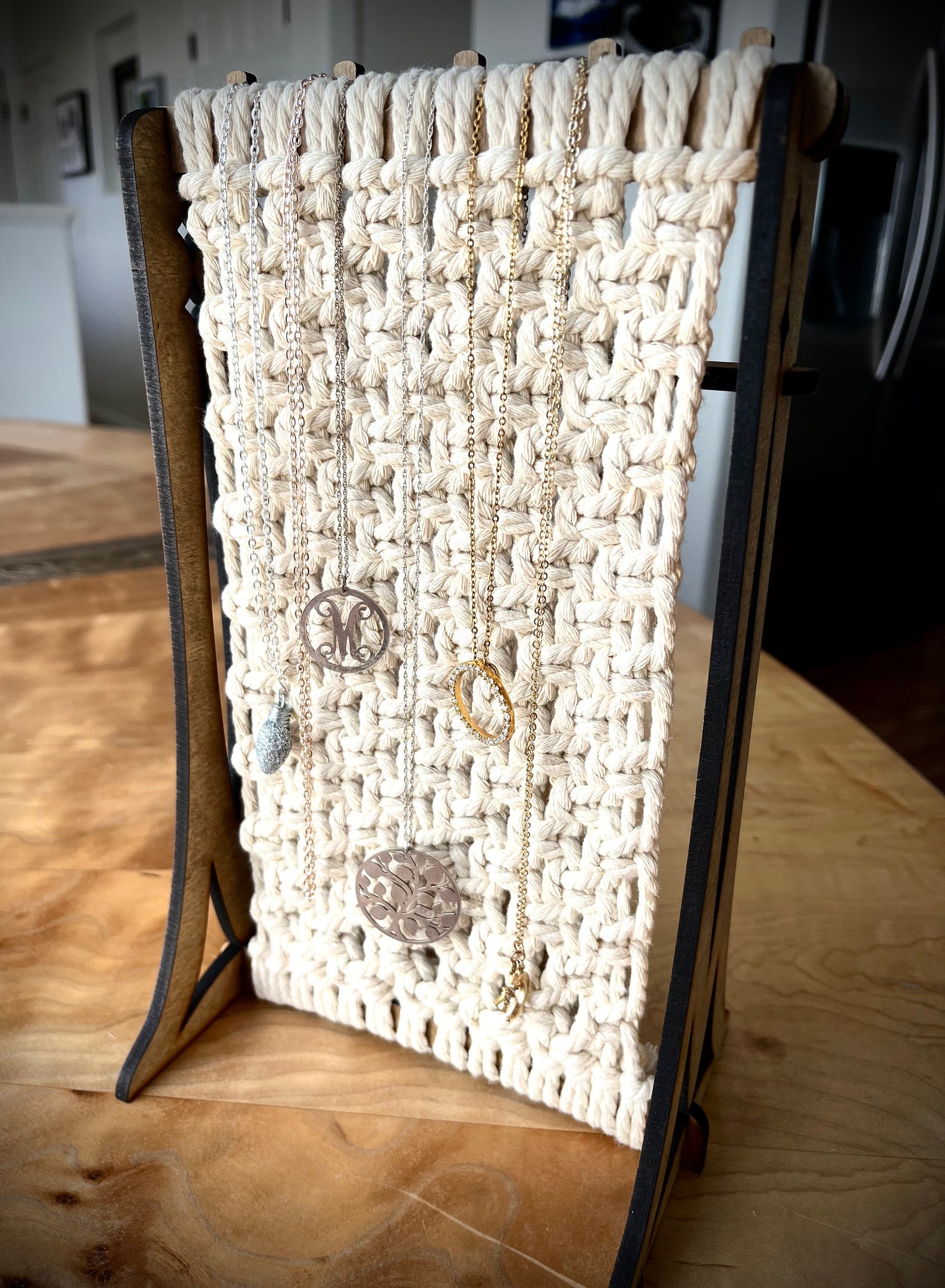 Macrame Necklace Holder Stand - Etsy