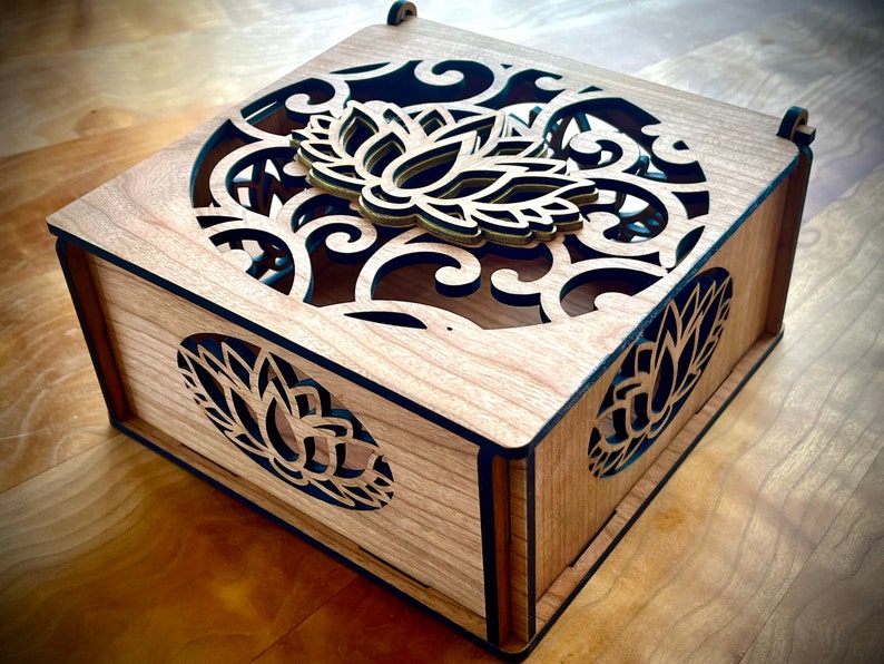 Cherry Lotus Flower Box - Etsy