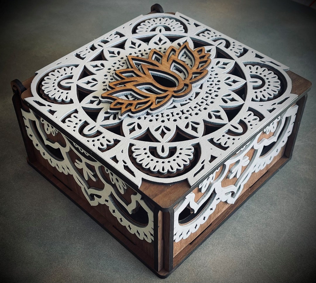 Mandala Box With Colored Mandala - Etsy