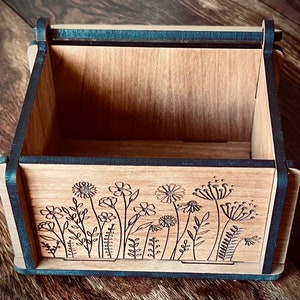 Highland Cow/floral Laser Engraved Trinket/decorative/keepsake Box ...