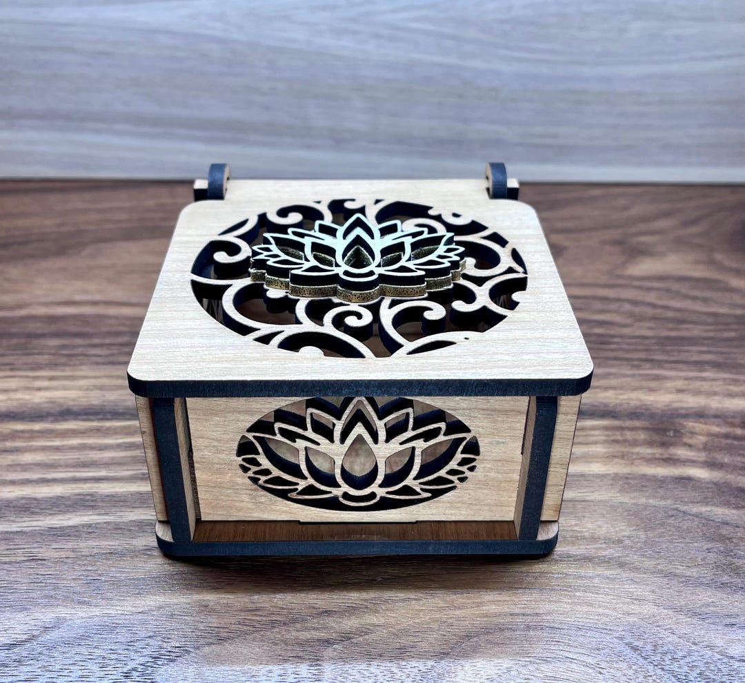 Handcrafted Wooden Lotus Flower Box: Minimalist Jewelry Keepsake - Etsy