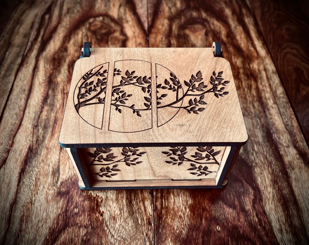 Tree Branch Laser Engraved Trinket Box - 5x3x4 Inches - Etsy