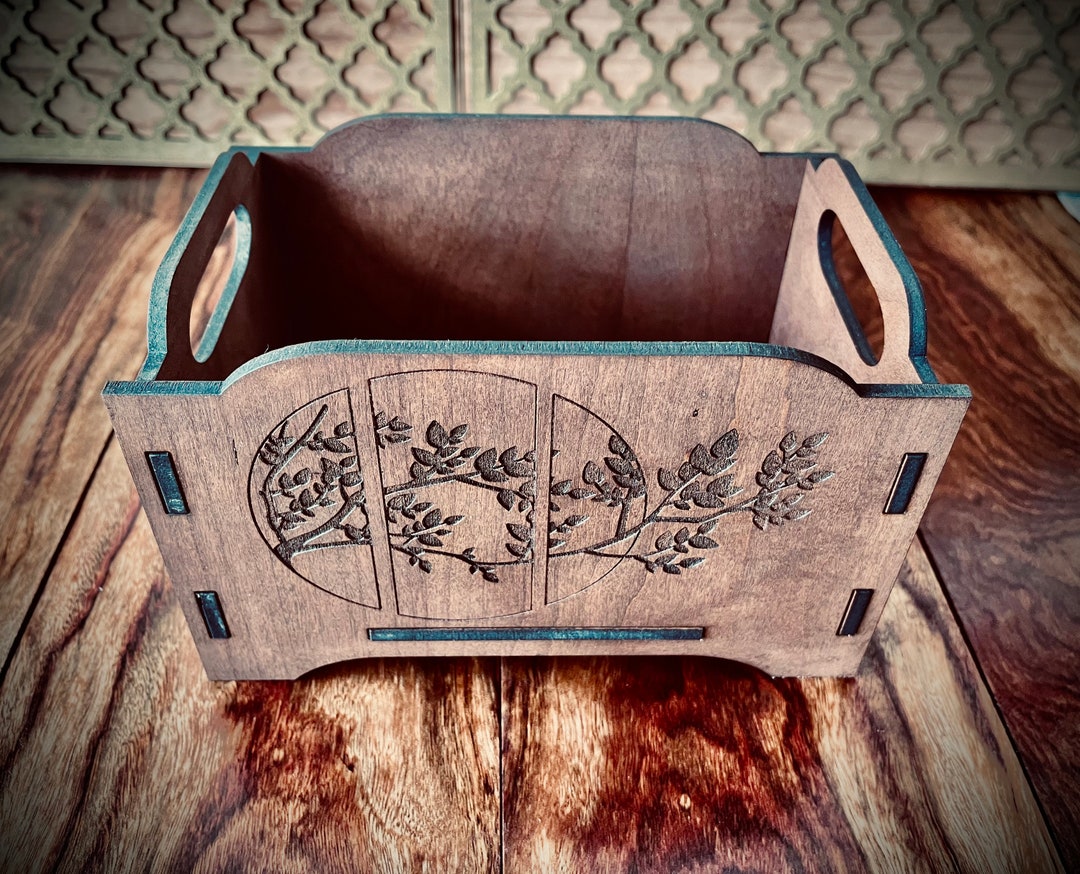 Tree Branch Engraved Stackable Bin - 8x5x4 Inches - Etsy