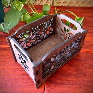 Geometric Floral Stackable Storage Bin - 8x5x4 Inches - Etsy