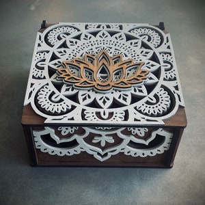 Mandala Box With Colored Mandala - Etsy