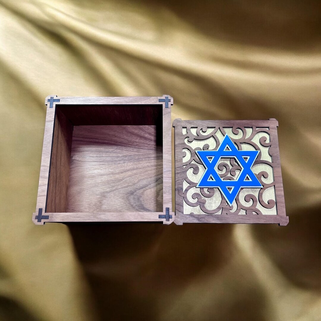 Star of David & Tree of Life Keepsake Box/ Hand Painted and Laser ...