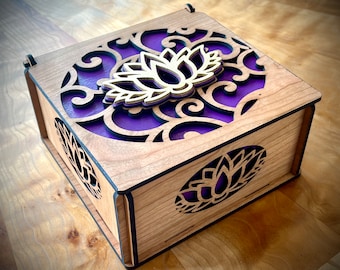 Beautiful Decoupage Wood Keepsake Box, Jewelry Box, Trinket Box With ...