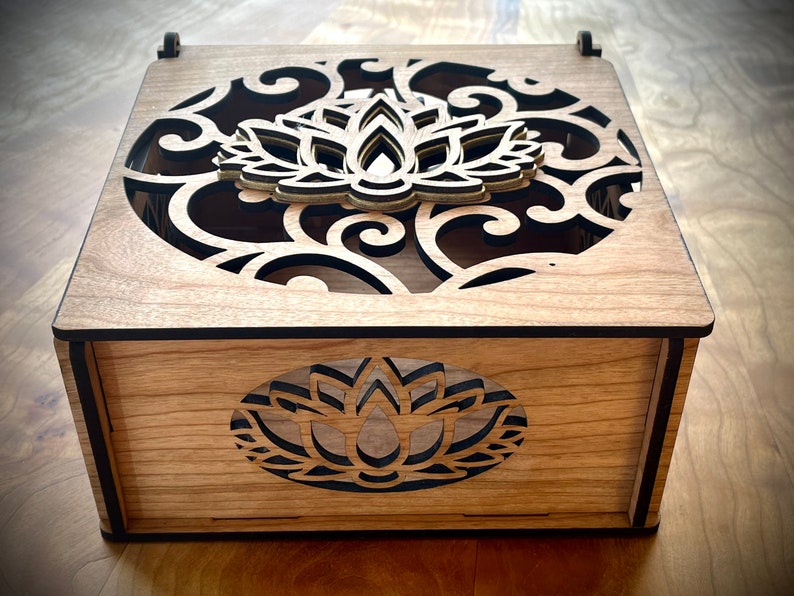 Cherry Lotus Flower Box - Etsy