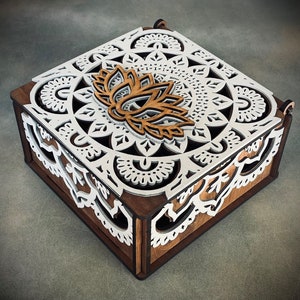 Mandala Box With Colored Mandala - Etsy