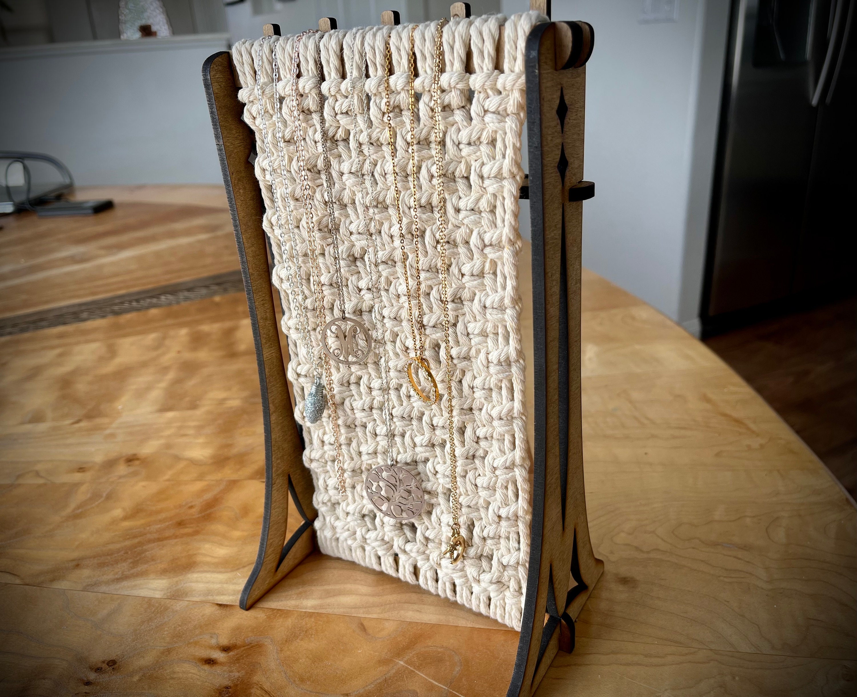Macrame Necklace Holder Stand - Etsy