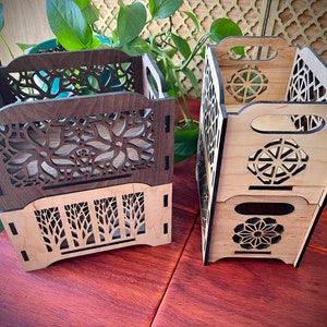 Geometric Floral Stackable Storage Bin - 8x5x4 Inches - Etsy