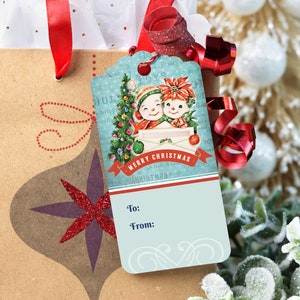 Retro Style Christmas Gift Tags Vintage Inspired Handmade - Etsy