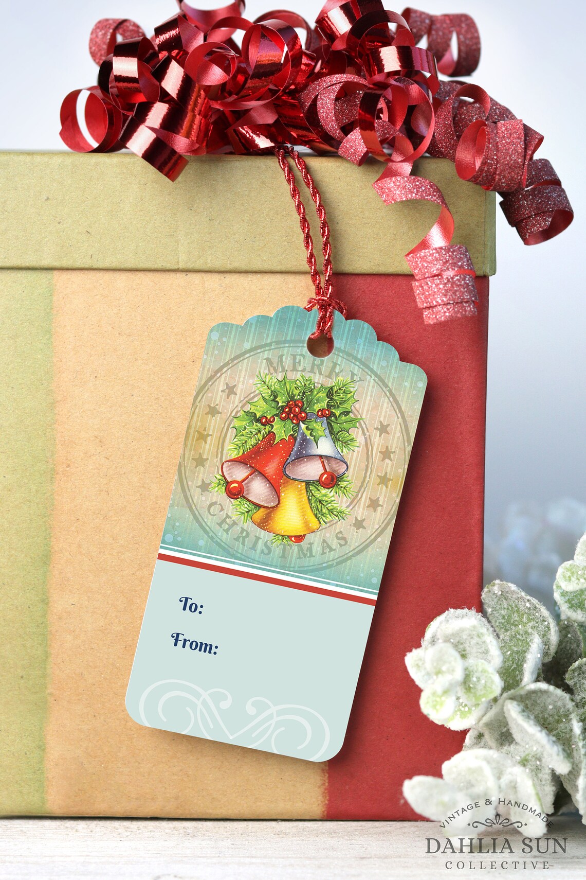 Retro Style Christmas Gift Tags Vintage Inspired Handmade - Etsy