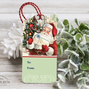 Retro Style Christmas Gift Tags Vintage Inspired Handmade - Etsy