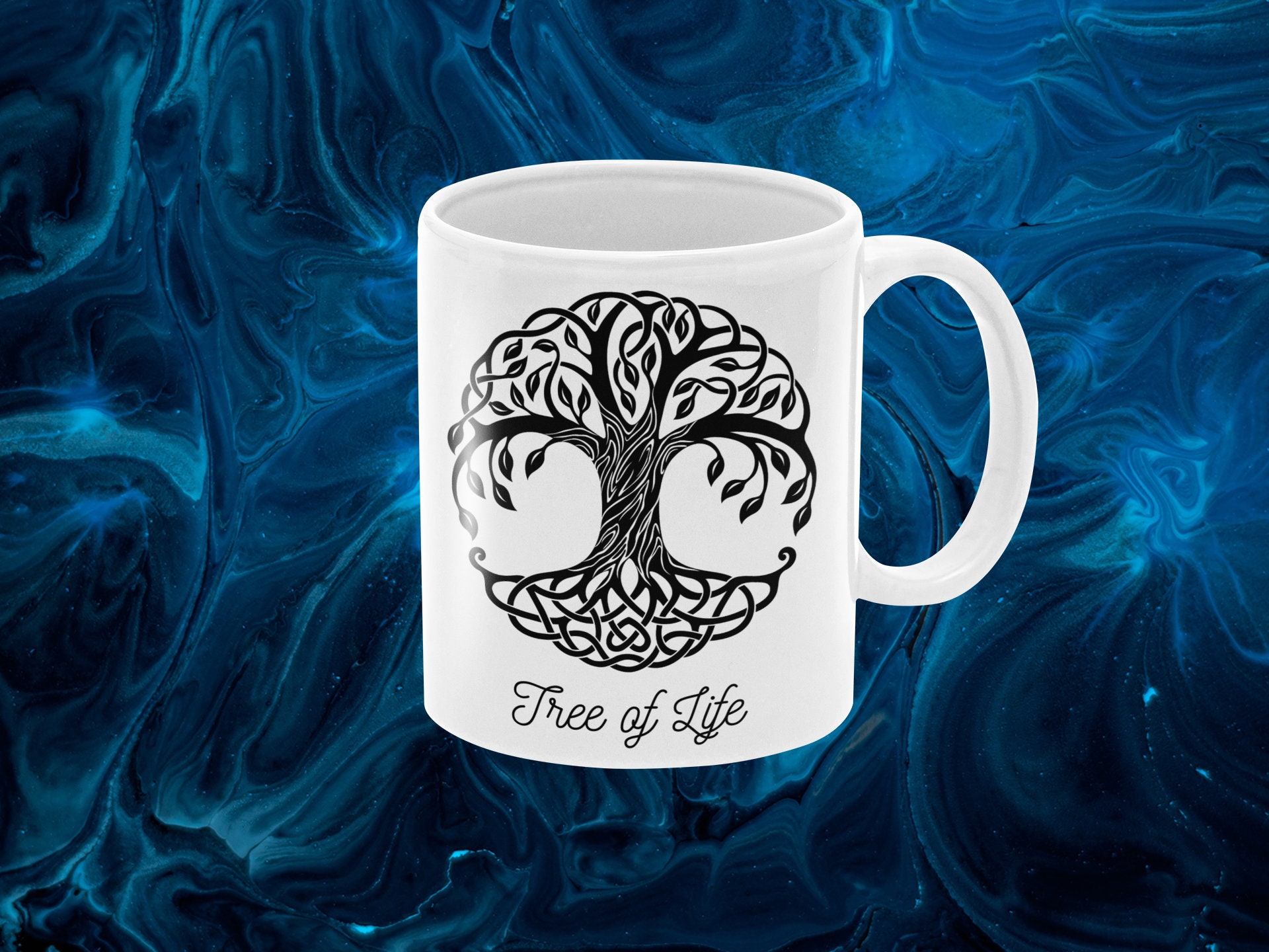 Celtic Tree of Life Mug, Yggdrasil Art Druid Decor Coffee Mug - St ...