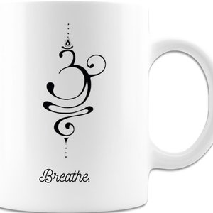 Sanskrit Breathe Symbol Mug: Meditation Mindfulness Mantra Yoga - Etsy