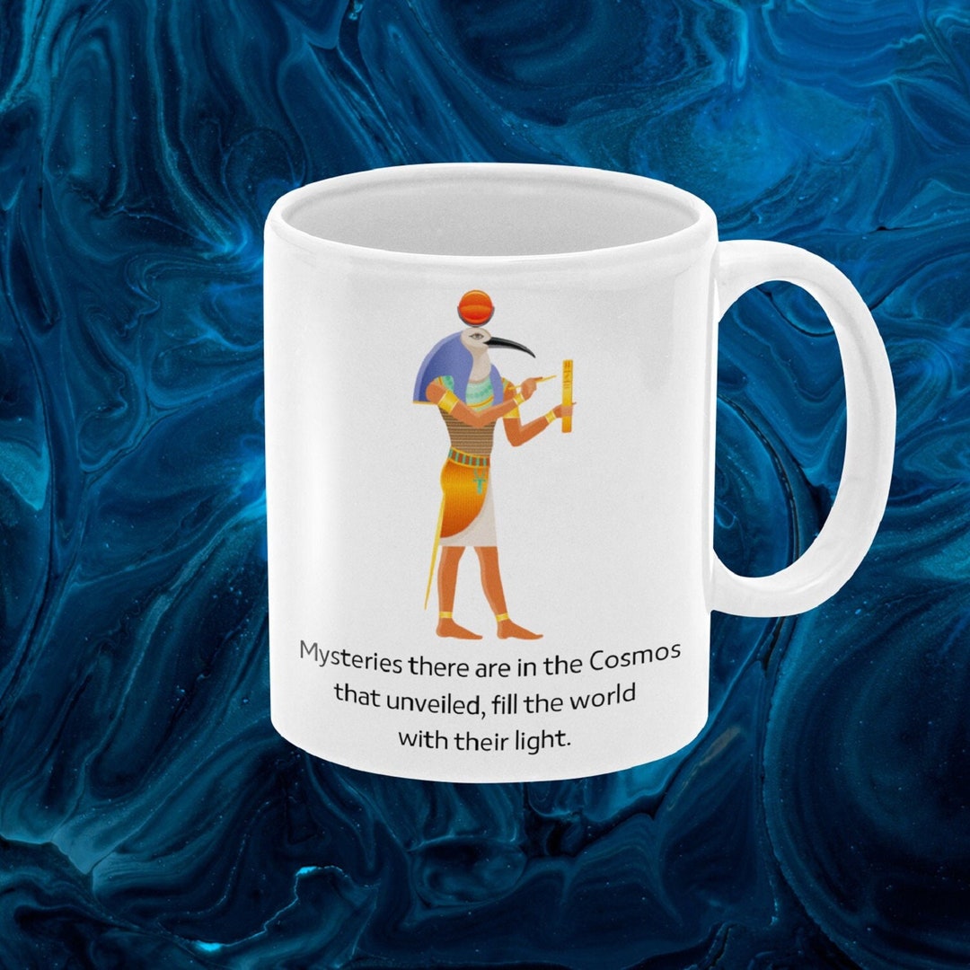 Thoth Ibis Art Coffee Mug: Egyptian Deity Emerald Tablet - Etsy