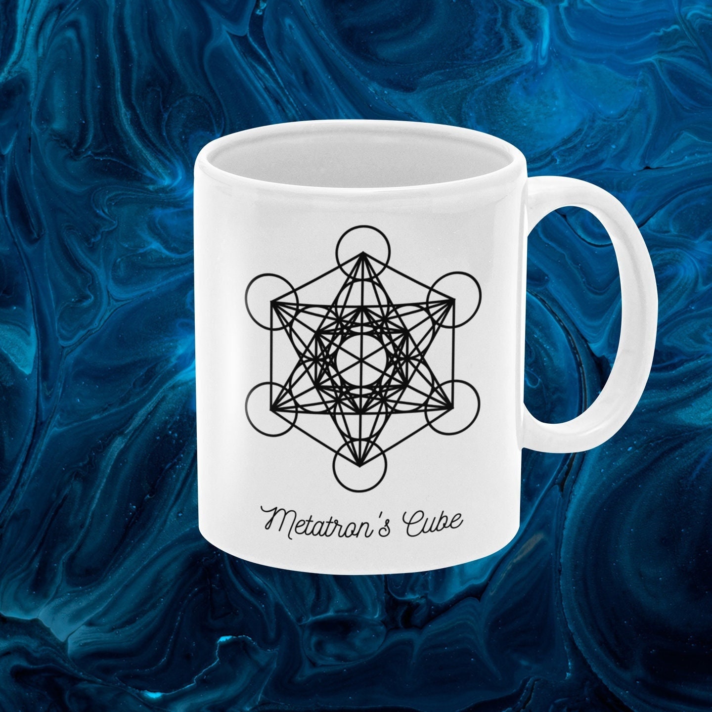 Metatron's Cube Sacred Geometry Coffee Mug - Etsy